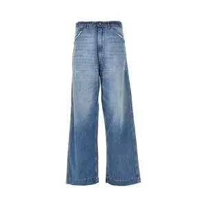 MAISON MARGIELA Washed Denim Wide Leg Jeans - Blue