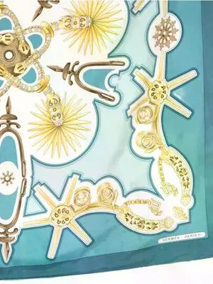 Hermès 1970s Les Eperons Silk Scarf
