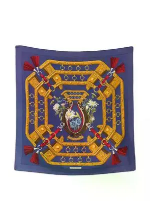 Hermès 1990s Aux Champs Silk Scarf