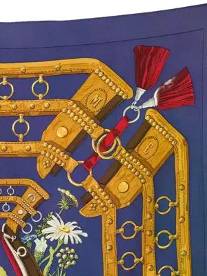 Hermès 1990s Aux Champs Silk Scarf