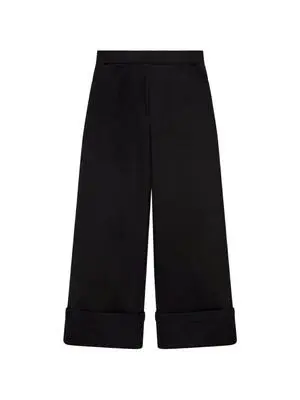 Another Tomorrow Cuffed Topstitched Trousers