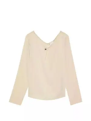 Calvin Klein V-neck Blouse With Button Detail