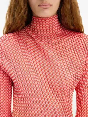 JEAN PAUL GAULTIER Gingham Asymmetric Maxi Dress