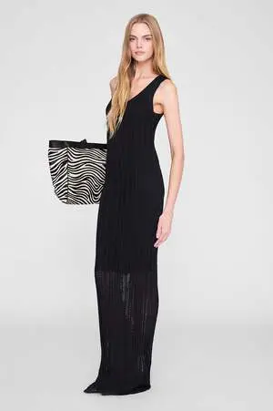 ANINE BING Arie Open-knit Maxi Dress