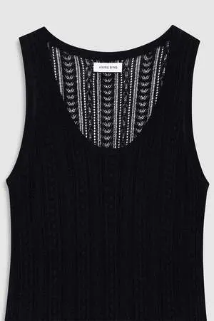 ANINE BING Arie Open-knit Maxi Dress