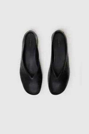ANINE BING Smooth Leather Slip-on Flats