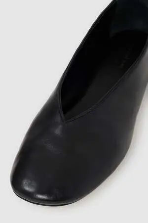 ANINE BING Smooth Leather Slip-on Flats