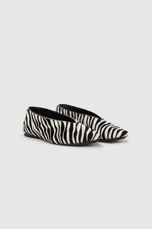 ANINE BING Ana Calf Hair Flats - Zebra