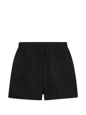 RAITH Silvano Crinkled-finish Drawstring Shorts - Black