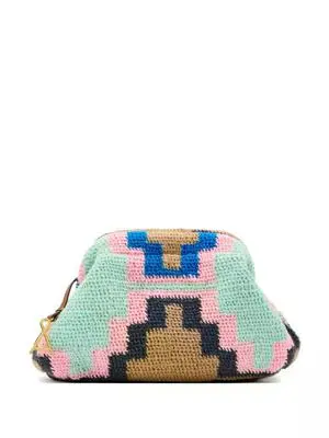 AMONG Bilum Geometric Crochet Clutch Bag - Blue