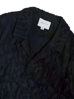 RAITH Fausto Geometric-patterned Terry-cloth Shirt