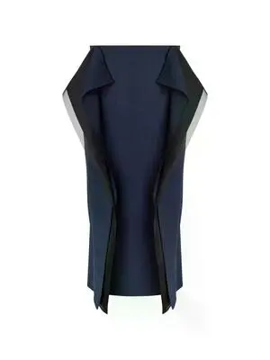A.W.A.K.E. Mode Draped Panel Midi Skirt - Blue