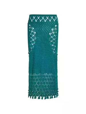 Rabanne Embellished Crochet Maxi Skirt