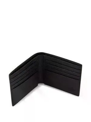 Valentino Garavani Vlogo Signature Leather Billfold Wallet - Black