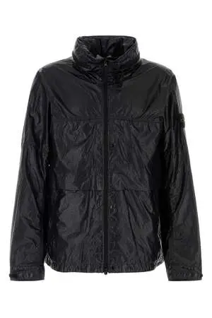 Stone Island Nylon Hooded Jacket - Black
