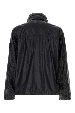 Stone Island Nylon Hooded Jacket - Black
