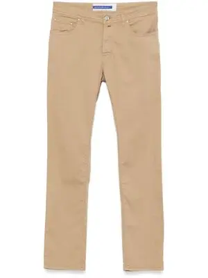 Jacob Cohen Sand Beige Slim Fit Button Fly Jeans
