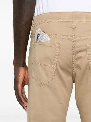 Jacob Cohen Sand Beige Slim Fit Button Fly Jeans