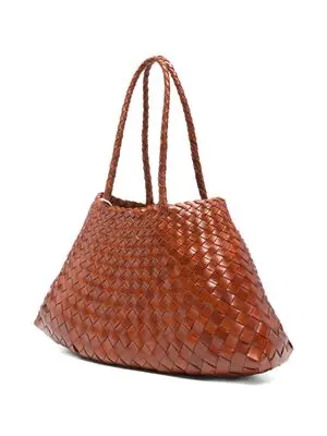 Dragon Diffusion Woven Leather Top Handle Bag - Multicolor