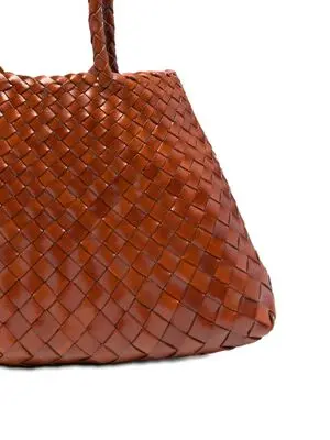 Dragon Diffusion Woven Leather Top Handle Bag - Multicolor