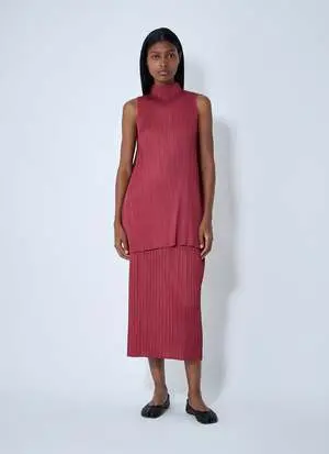 Issey Miyake One-shoulder Abstract Print Pleated Top