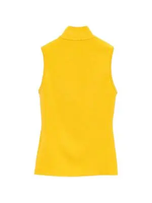Loewe Sleeveless Ribbed Knit Turtleneck Top