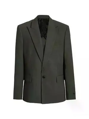 Balmain Cotton Twill 1-button Jacket - Green