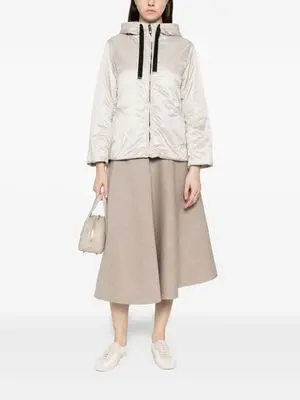 Max Mara Silk & Nylon Hooded Jacket - Multicolor