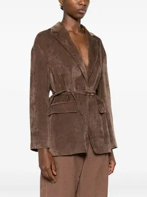 Brunello Cucinelli Belted Velvet Jacket - Multicolor