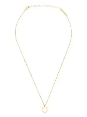FERRAGAMO Gancini Charm Necklace - Silver