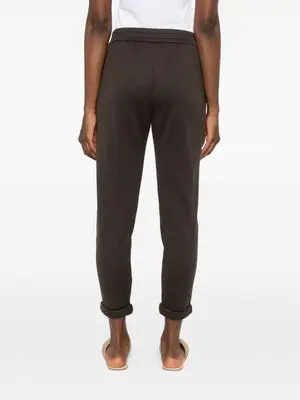 Brunello Cucinelli Cotton And Silk Trousers With Monili Trim - Multicolor