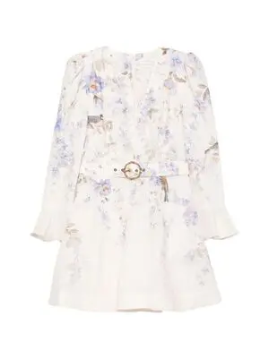 Zimmermann Luna Linen Mini Dress