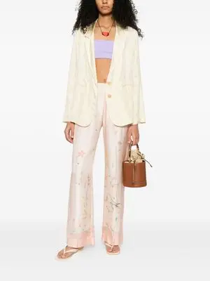FORTE_FORTE Printed Silk Trousers