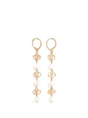 Valentino Garavani Vlogo Signature Pearl Heart Earrings - Multicolor