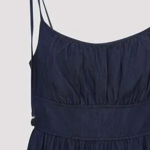 Zimmermann Mahon Broderie Denim Midi Dress - Blue