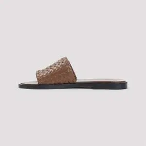 Bottega Veneta Elio Mule Sandals In Woven Lambskin