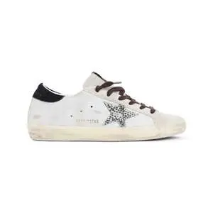 GOLDEN GOOSE Superstar Leather And Suede Distressed Sneakers