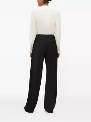 Another Tomorrow Satin-stripe Tuxedo Trousers
