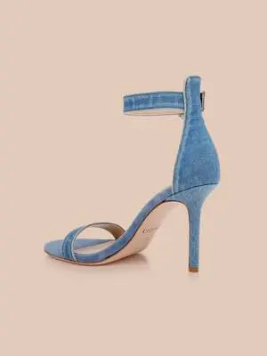 L'Agence Gisele Denim Ankle Strap Sandal