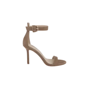 L'Agence Gisele Suede Ankle Strap Sandal - Coffee Suede