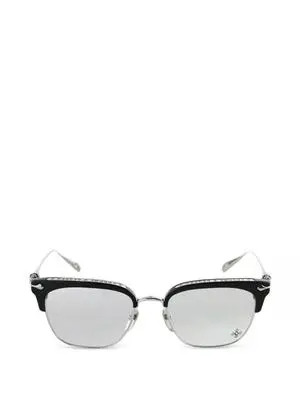Chrome Hearts Engraved Browline Eyeglasses - Black