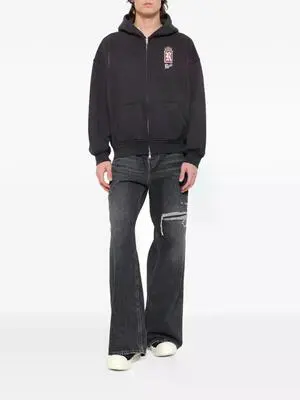 Rhude Fumar 91 Logo-print Zip-up Hoodie