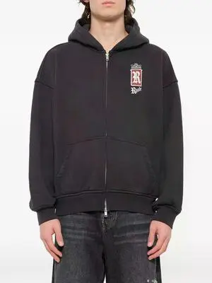 Rhude Fumar 91 Logo-print Zip-up Hoodie