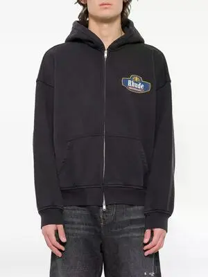 Rhude Racing Crest Zip-up Hoodie