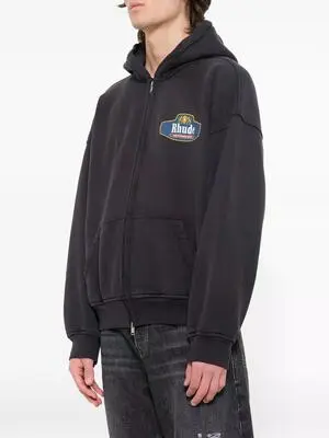 Rhude Racing Crest Zip-up Hoodie