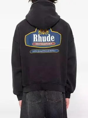 Rhude Racing Crest Zip-up Hoodie