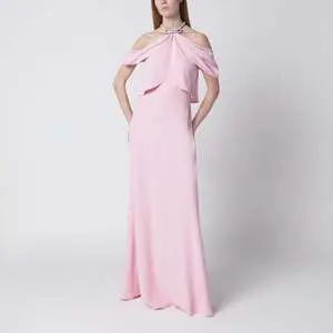 Alberta Ferretti Long Off-shoulder Dress - Pink