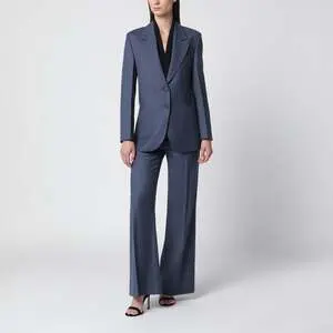 Victoria Beckham Alina Trousers In Mélange Wool Blend