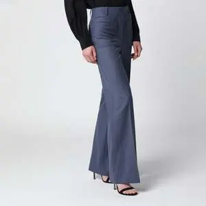 Victoria Beckham Alina Trousers In Mélange Wool Blend
