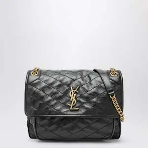 Saint Laurent Niki Medium Vintage Leather Bag - Black